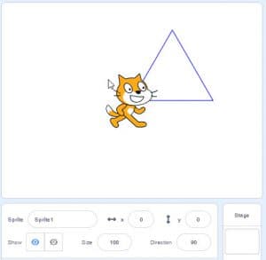 โปรแกรม Scratch วาดรูปสามเหลี่ยม – CS Developers