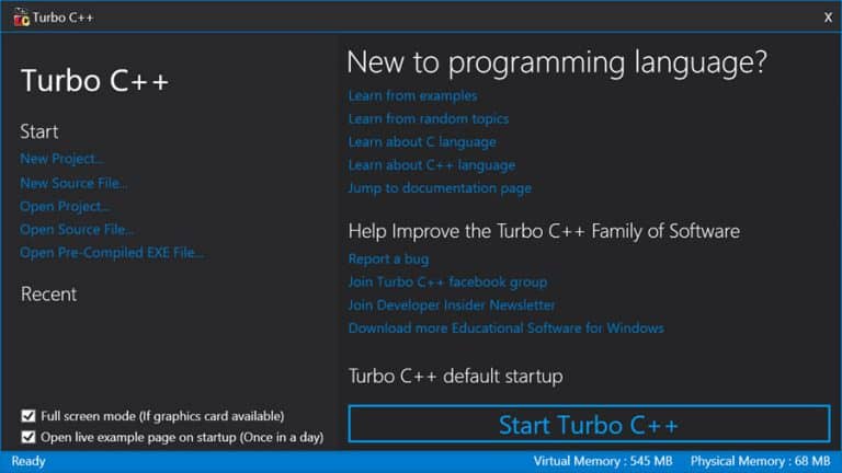 วิธีติดตั้งโปรแกรม Turbo C++ – CS Developers