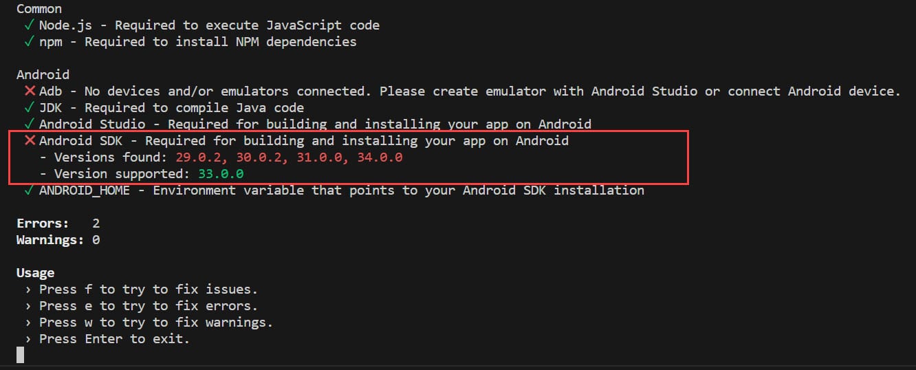 React Native วิธีแก้ไข Android SDK – Required for building and ... React Native วิธีแก้ไข Android SDK – Required for building and ...