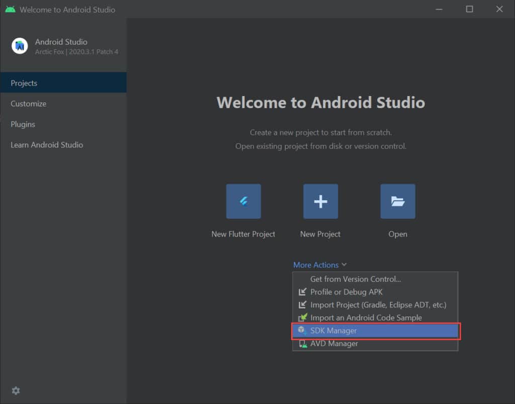 React Native วิธีแก้ไข Android SDK – Required for building and installing your app on Android ...